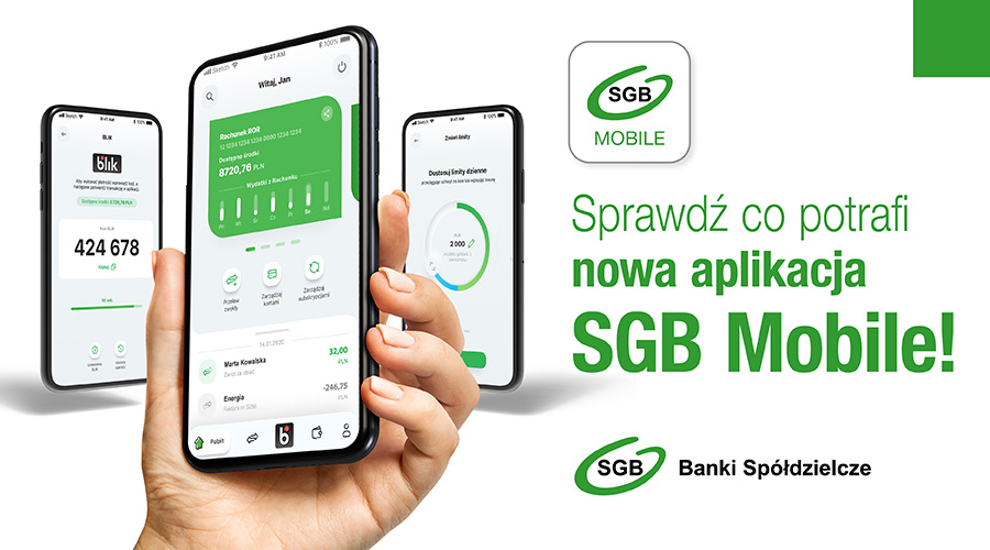 Nowoczesna aplikacja mobilna SGB Mobile dostępna dla klientów ...