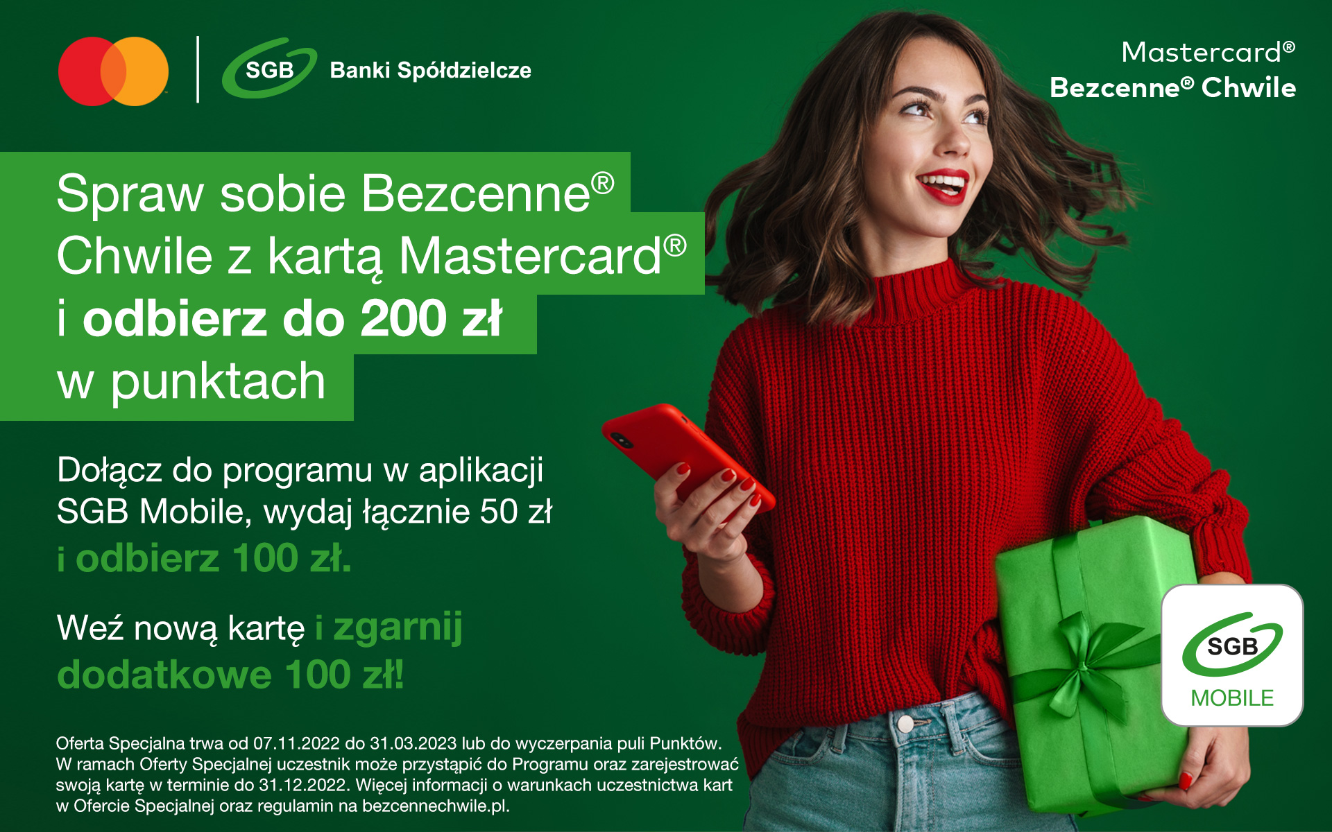 Aplikacja SGB Mobile z dostępem do programu Mastercard Bezcenne Chwile ...